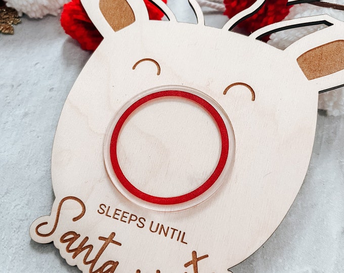 Christmas Countdown Sleeps Until Santa Visits Christmas Countdown Sign ...