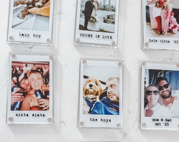 Fridge Magnet Personalized Custom Polaroid Instax MINI Acrylic Photo ...