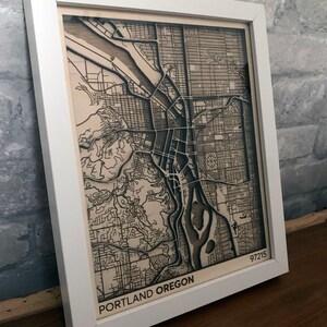 Custom Laser Cut Map of Any City in the World - Etsy