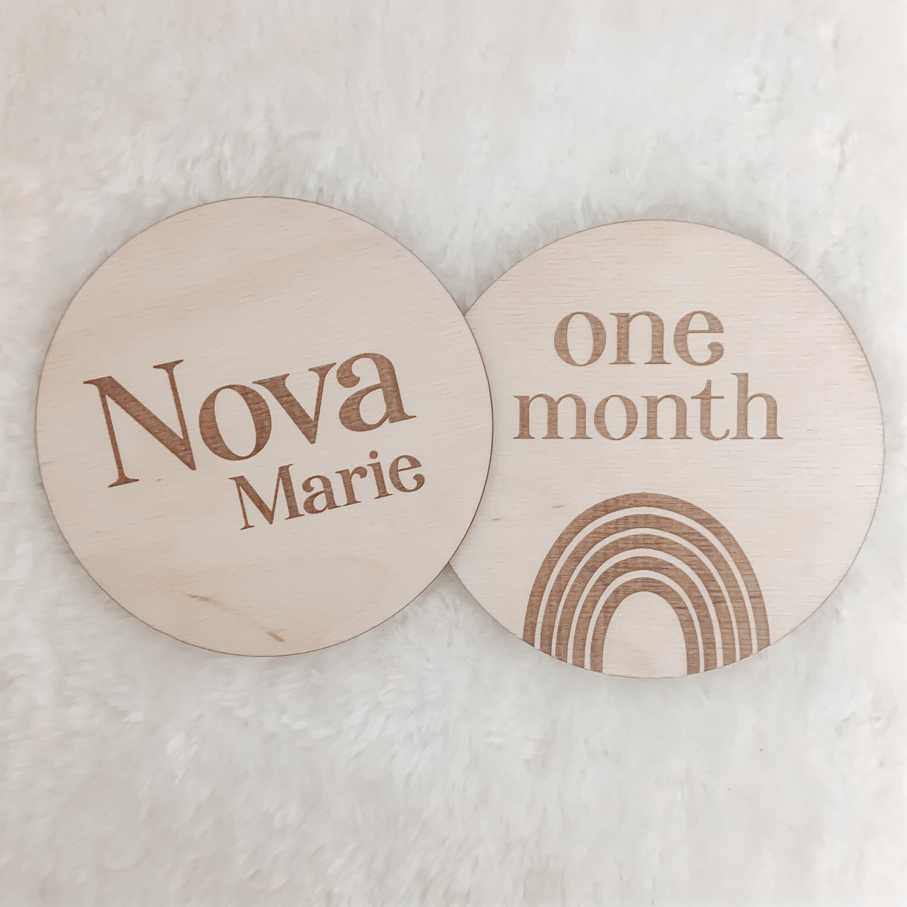 Wooden Monthly Baby Rainbow Milestone Discs Milestone Disc | Etsy