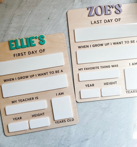 First and Last Day of School Bundle School Photo Dry Erase - Etsy