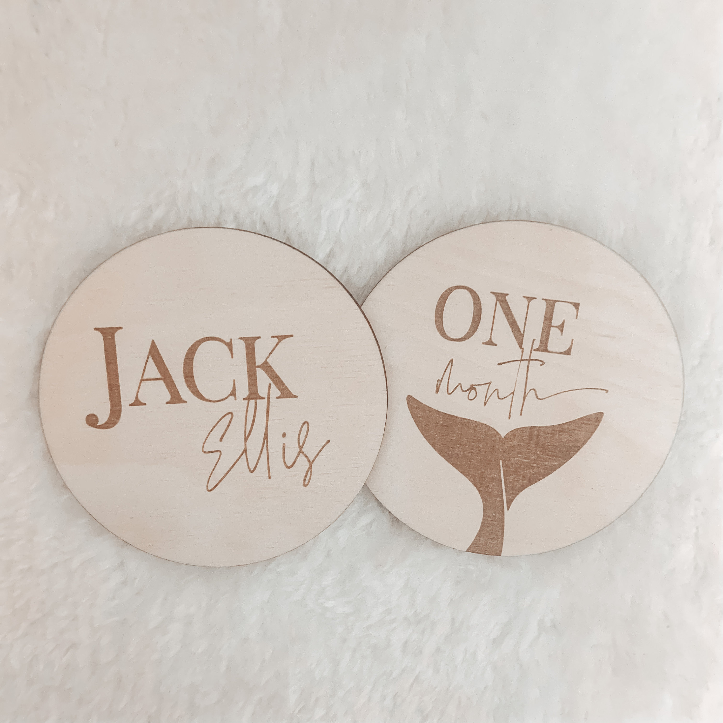 Wooden Monthly Baby Whale Milestone Discs Milestone Disc | Etsy