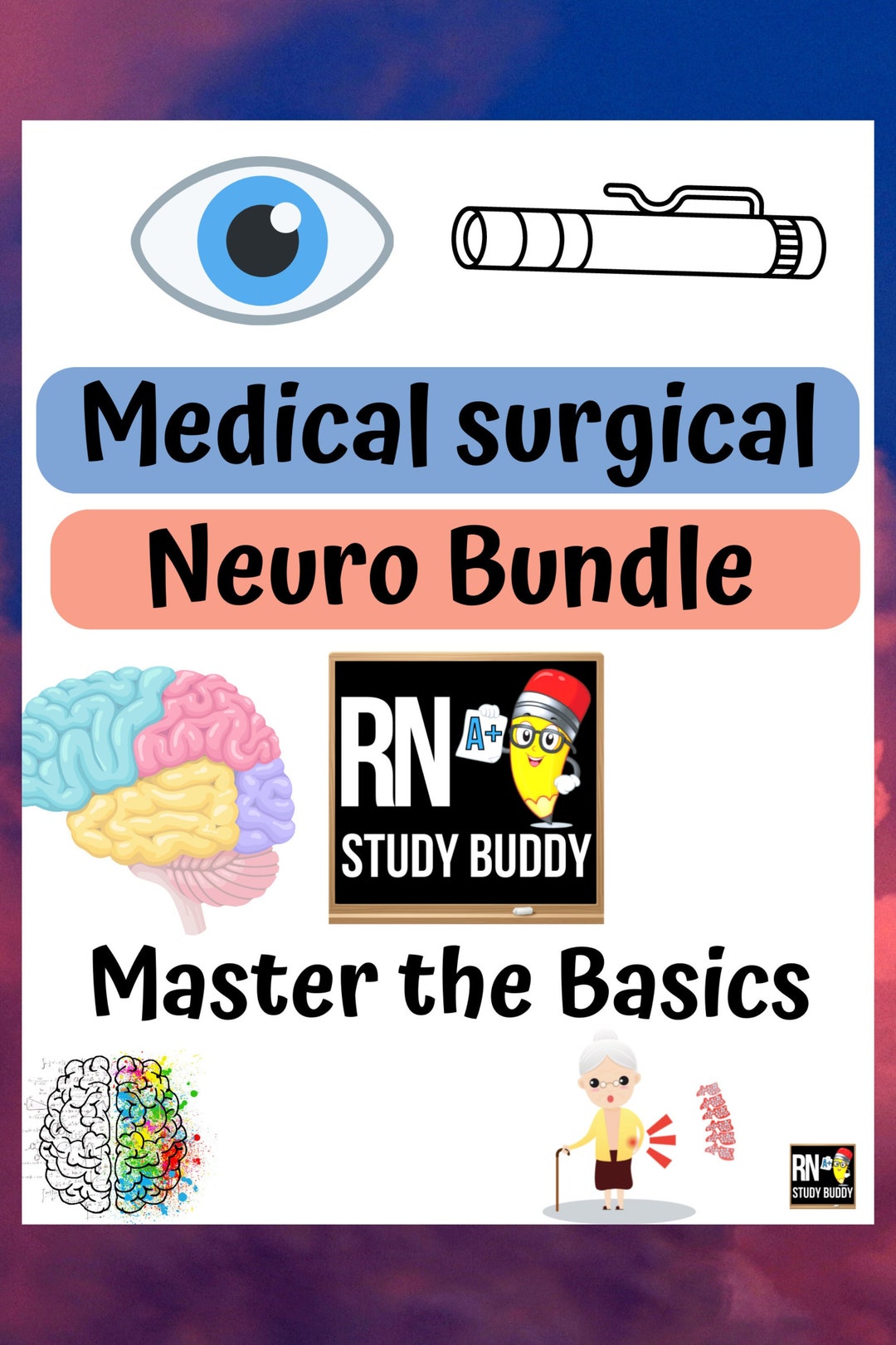 Neuro Medsurg Bundle. 20 Pages Easy Neurology Medsurg Nursing Notes and ...