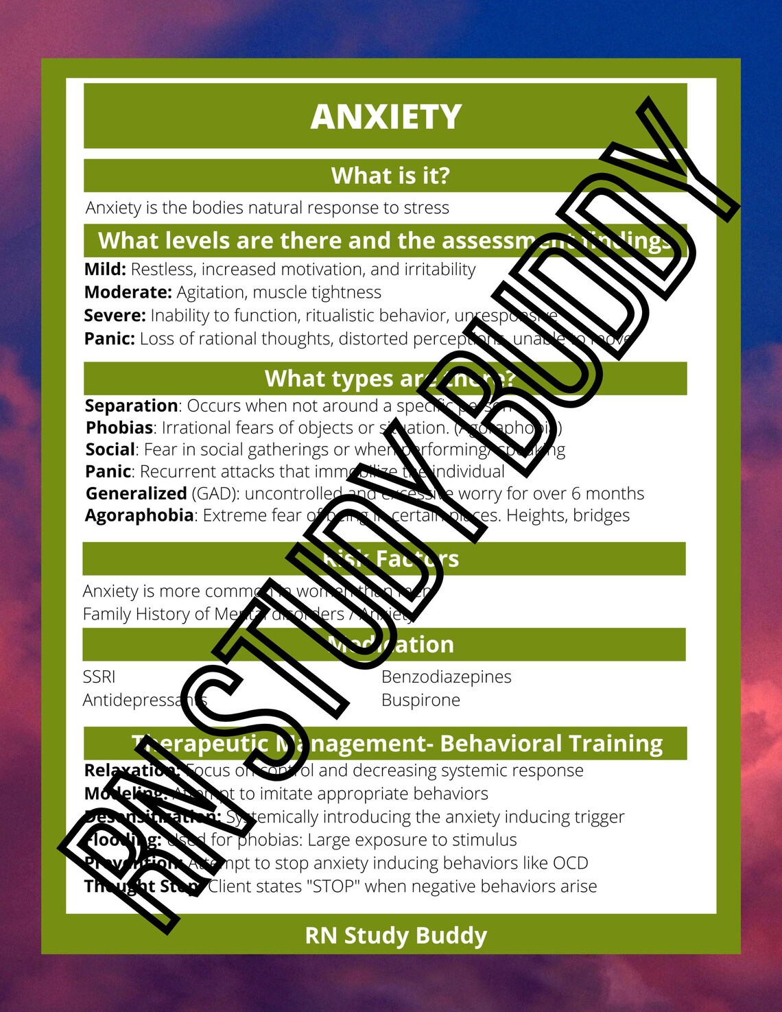 Nursing Notes, Mental Health Cheat Sheets 32 Pages, Nursing School ...