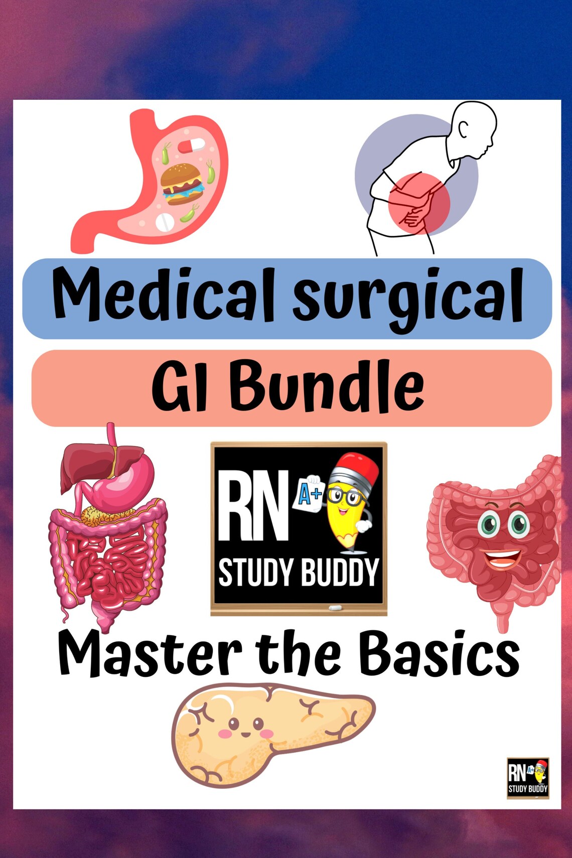 Nursing School GI Bundle Gastrointestinal . 21 Pages of GI Nursing ...