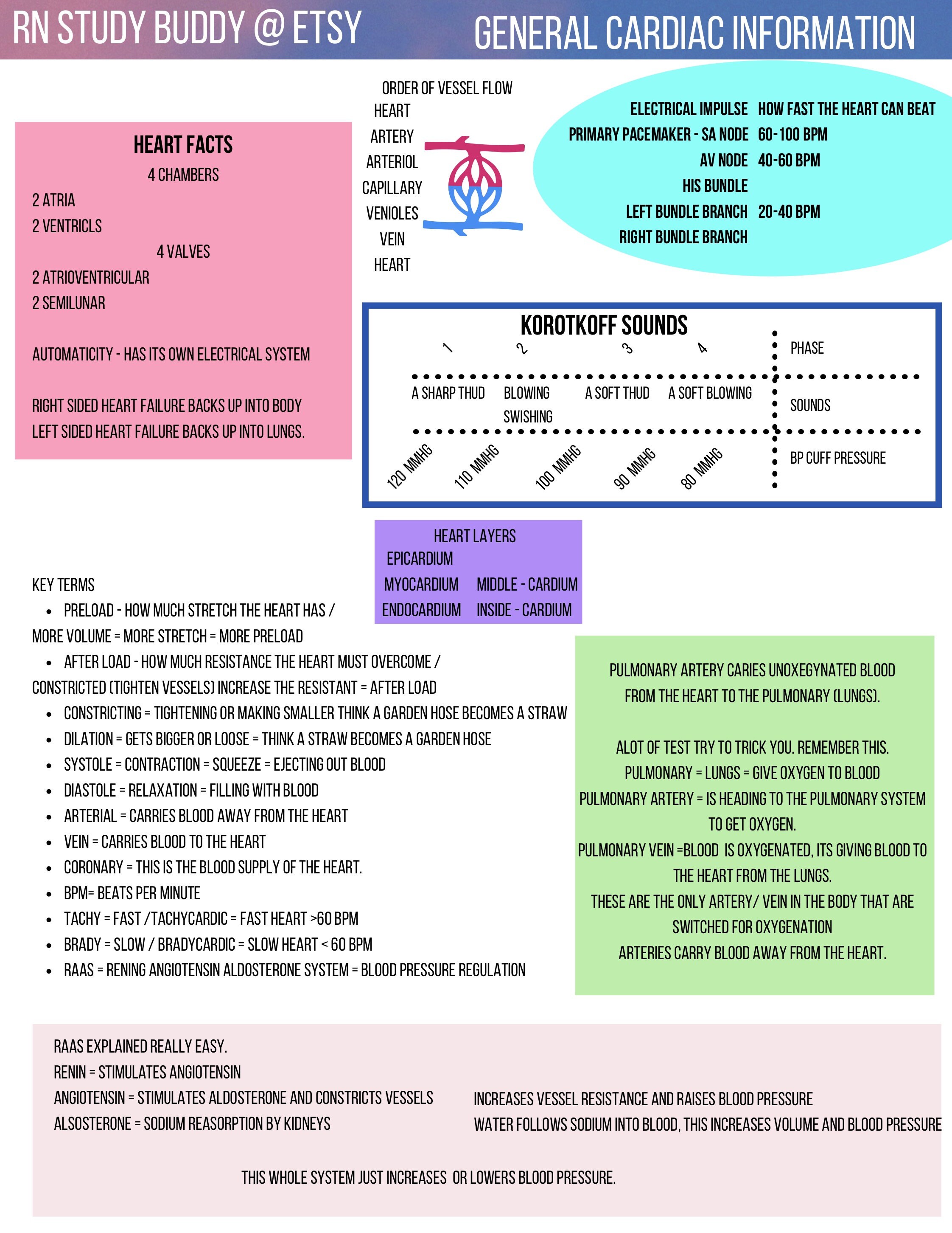 38 Pages Easy EKG and Master the Basics Like Heart Blocks, Help With Junctional Rhythms ...