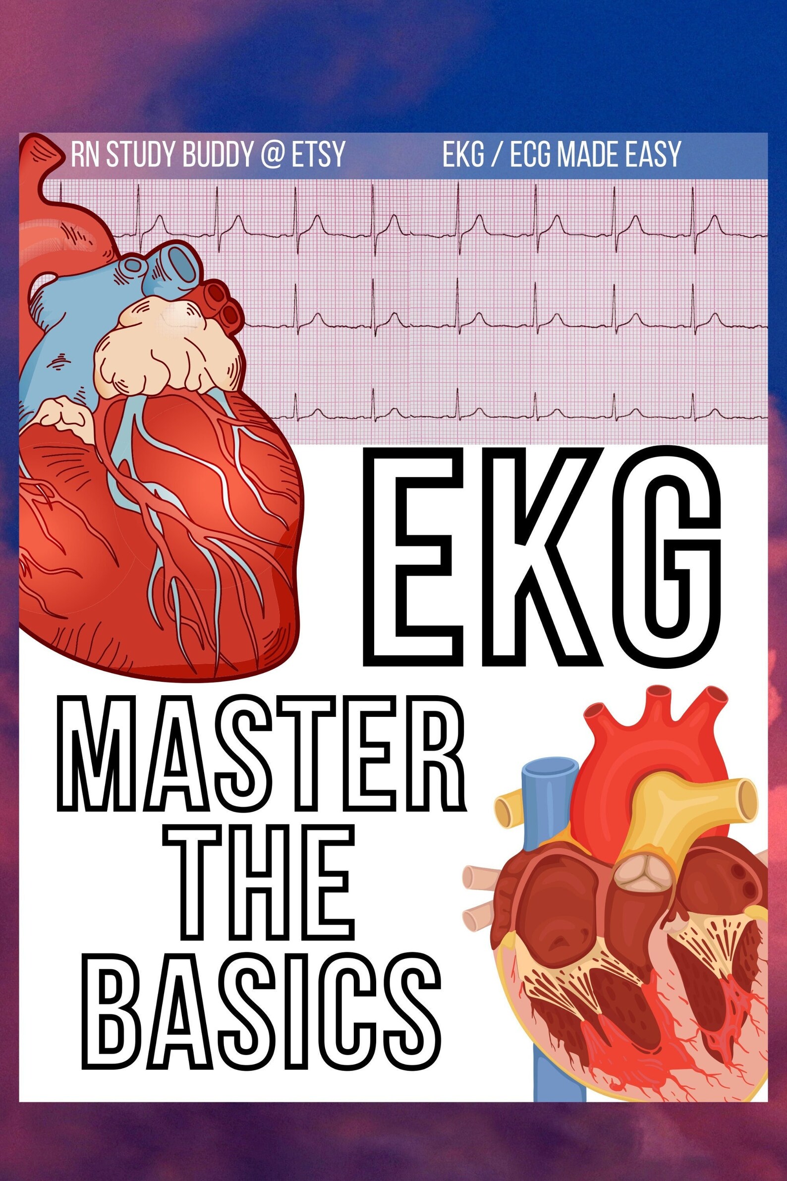 38 Pages Easy EKG and Master the Basics Like Heart Blocks, Help With ...