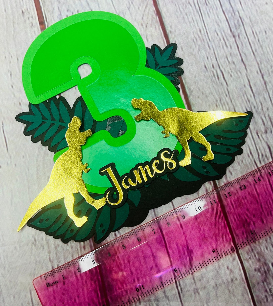 Dinosaur Layered Cake Topper - Etsy