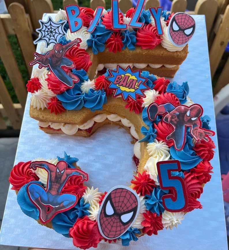 Spider Man Mini Cake Toppers - Etsy