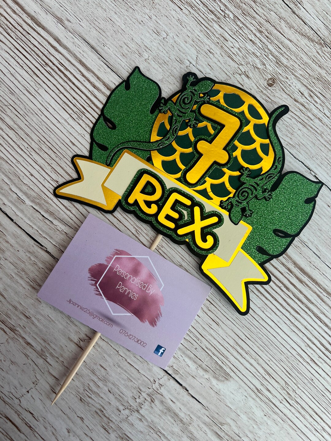 Personalised Lizard Cake Topper - Etsy