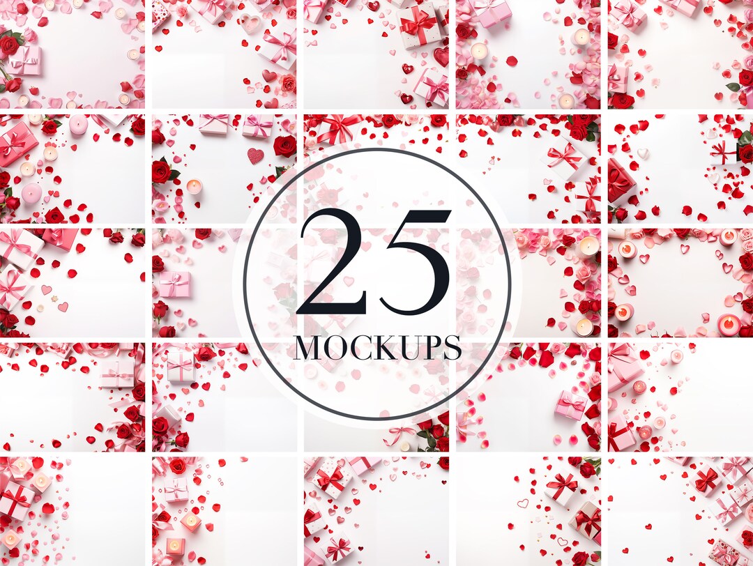 25 Valentines Day Background Mockup Bundle, Valentines Day Mockup ...