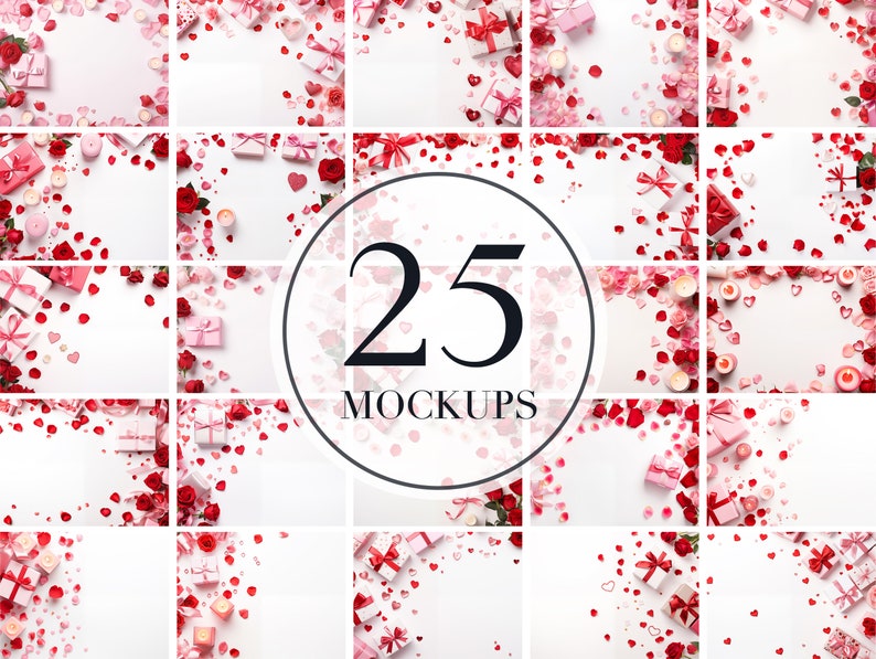 25 Valentines Day Background Mockup Bundle, Valentines Day Mockup ...