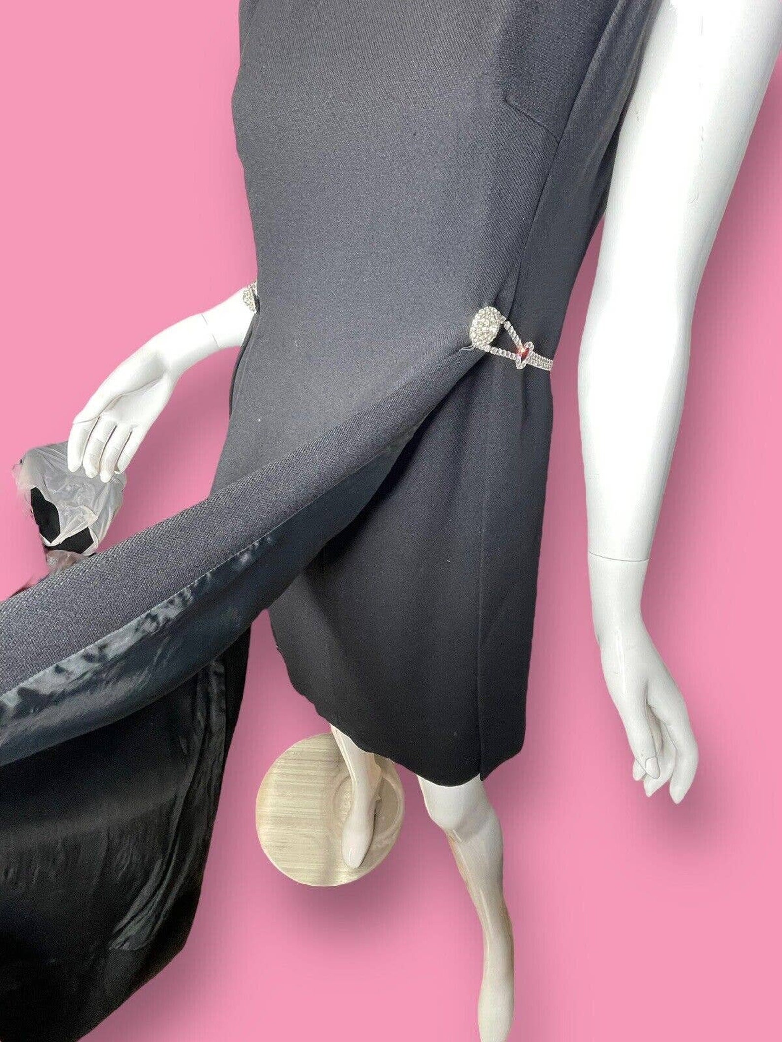 Vintage 1960's Shannon Rodgers for Jerry Silverman Black Dress ...