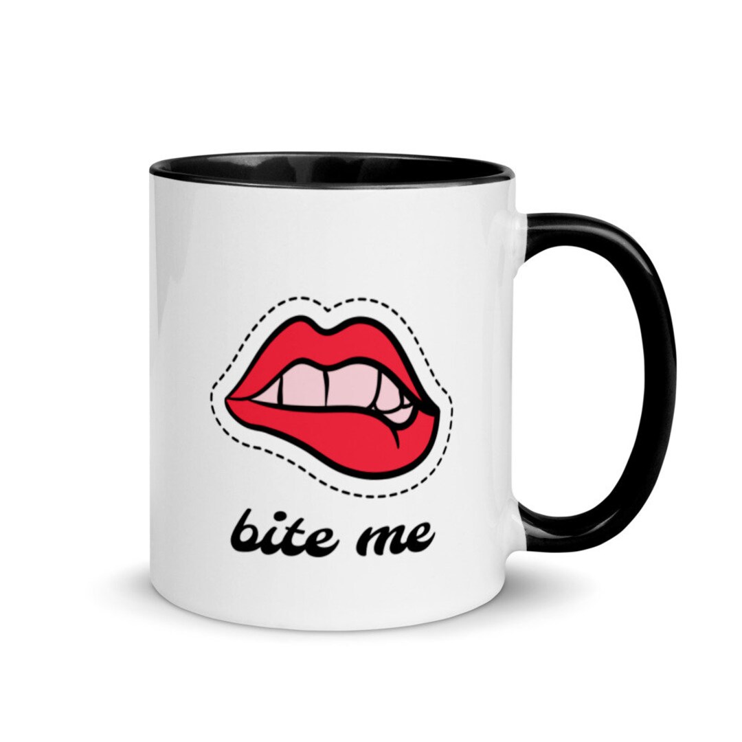 Bite Me Big Lips Biting Lips Hard Rock Rock and Roll Sarcastic Funny ...
