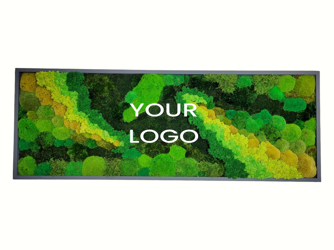 Logo Moss Art With Your Customized Unique Emblem Made With Real ...