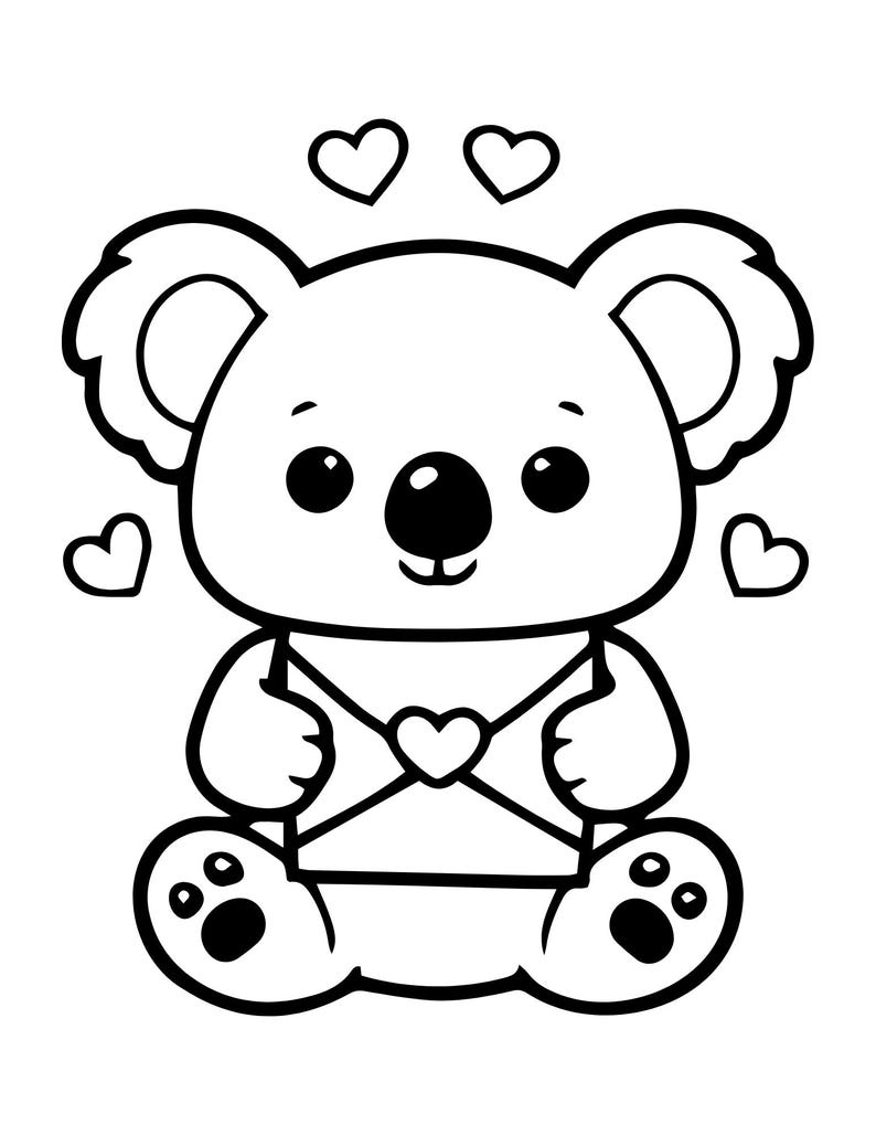 Valentine's Day Coloring Pages - Etsy