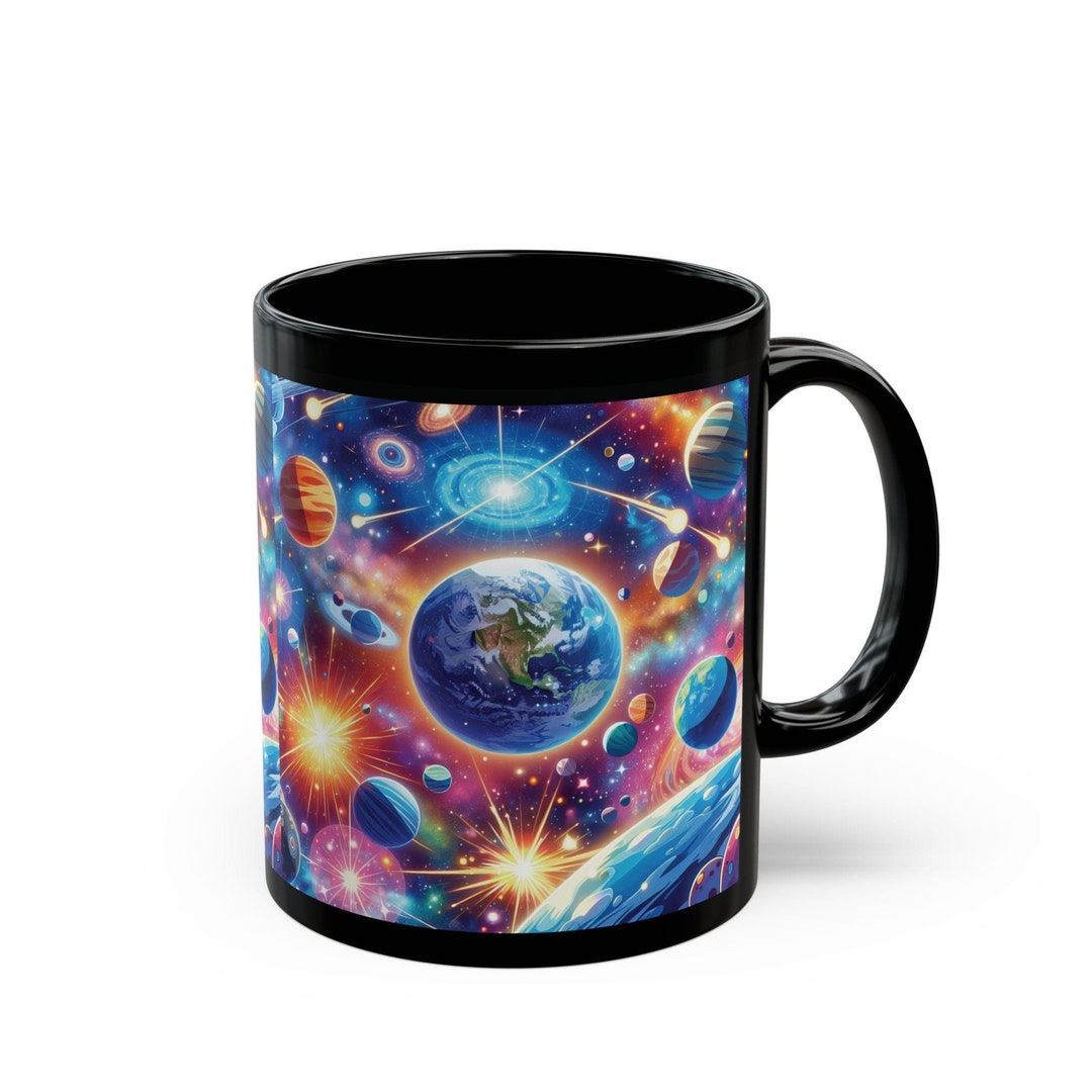 Cosmic Explosion Mug Colorful Space Theme Coffee Cup for Astronomers ...