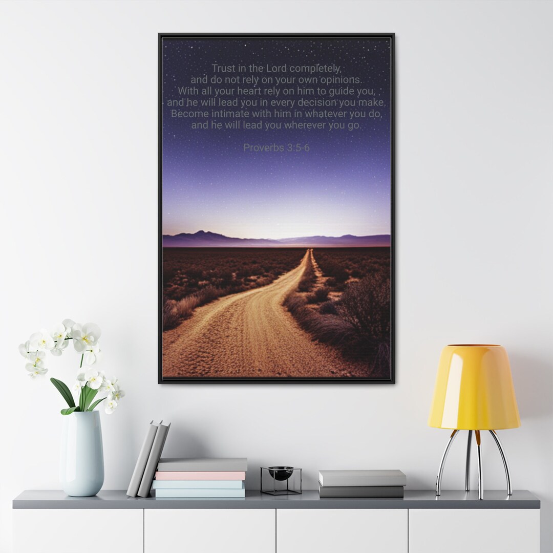 Christian Wall Art. Wall Art. Proverbs 3:5-6 Passion Translation ...