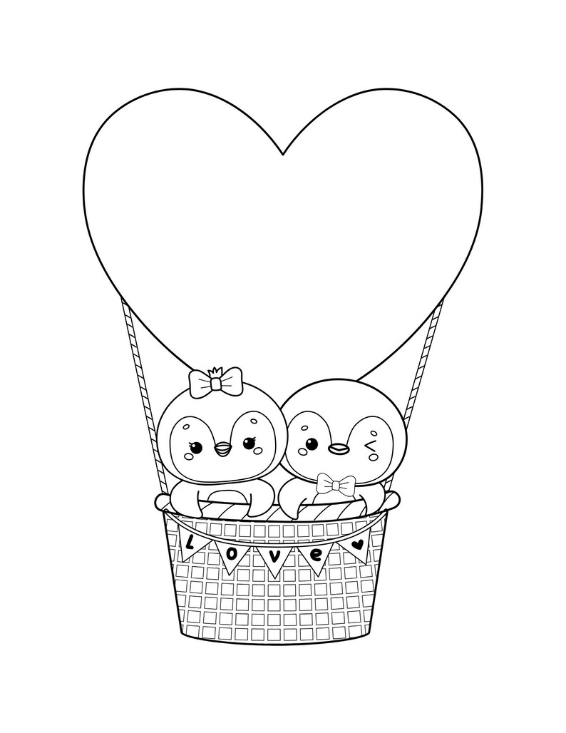 Valentine's Day Coloring Pages - Etsy