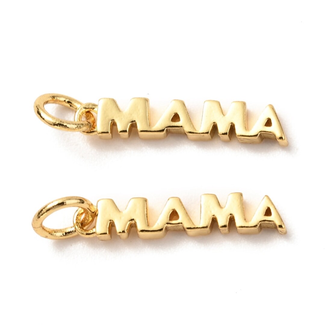 18K Gold-plated Mama Charm | Mother's Day Charms | Mama Charms | Word ...