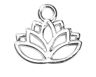 Lotus Flower Charm | Etsy