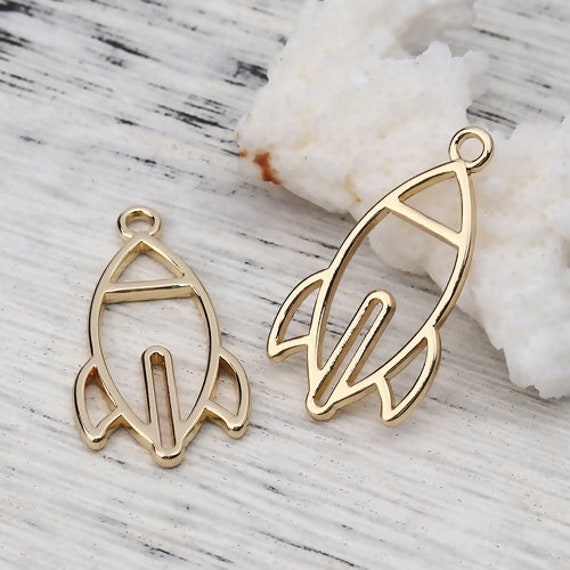 Rocket Ship Charm Space Charms Galaxy Charms Bulk Charms | Etsy