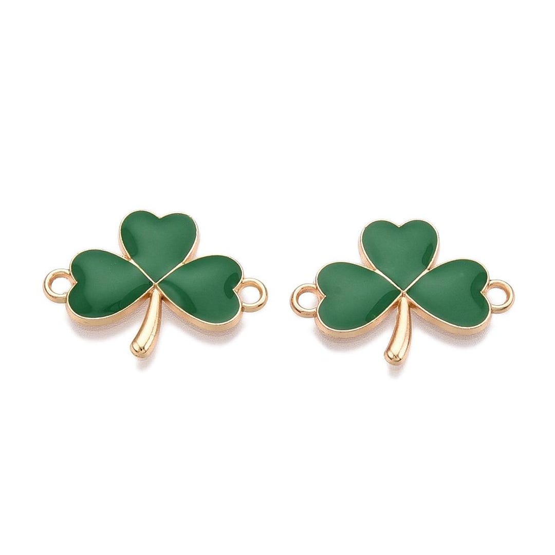 Enamel Clover Connector St. Patrick's Day Connectors Bulk Connectors ...
