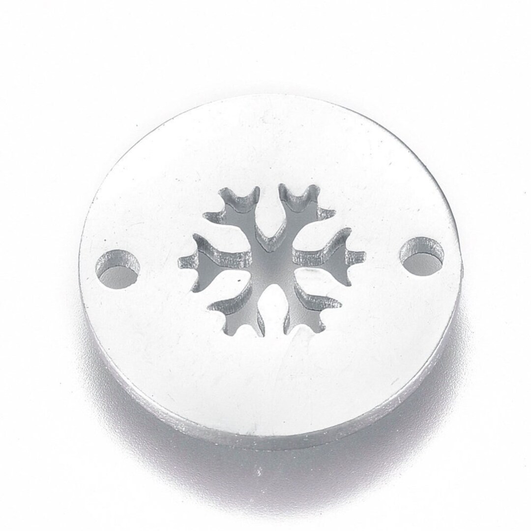Stainless Steel Snowflake Connector Christmas Charms Bulk Connectors ...
