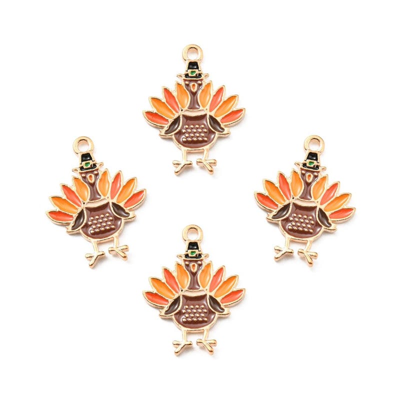 Turkey Enamel Charm - Etsy