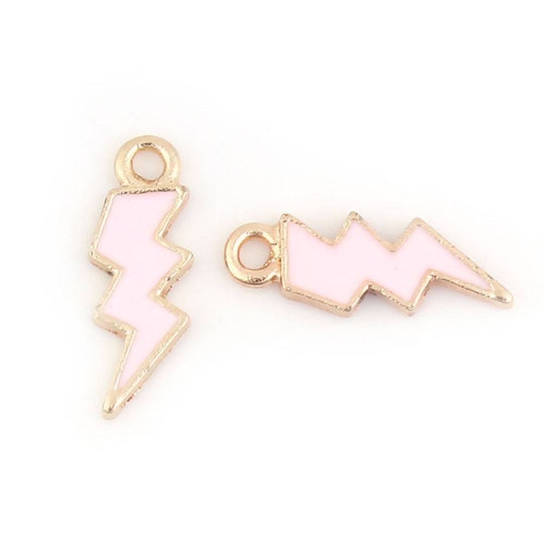 Enamel Lightning Bolt Charm Lightning Bolt Charms Weather Charms Bulk ...