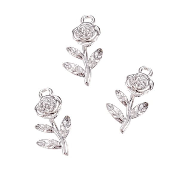 Rose Charm - Etsy
