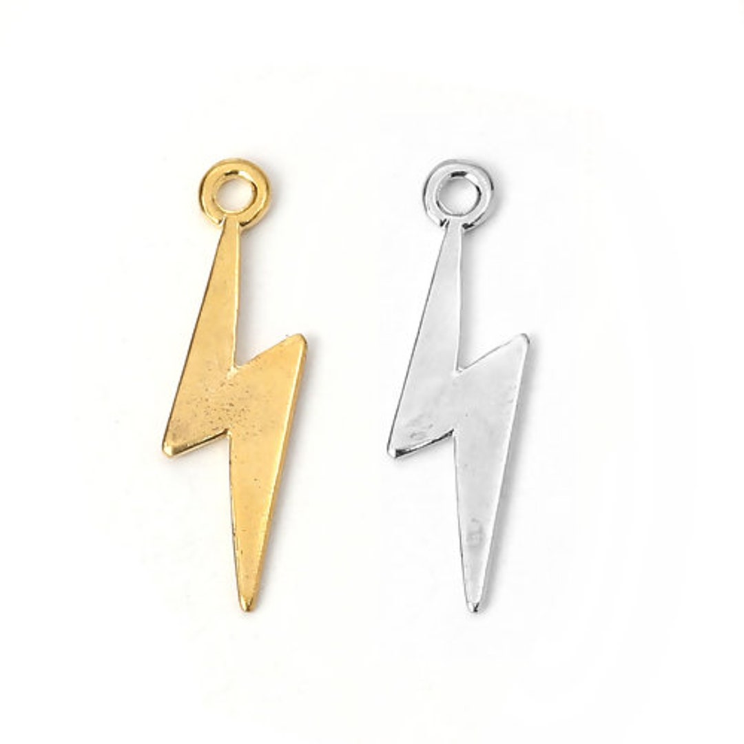 Lightning Bolt Charm | Weather Charms |5 Charms | 10 Charms | 20 Charms ...