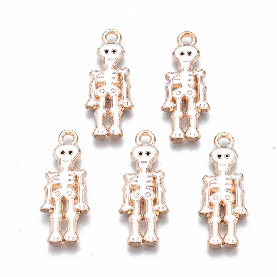 Enamel Skeleton Charm Halloween Charms Bulk Charms Set - Etsy