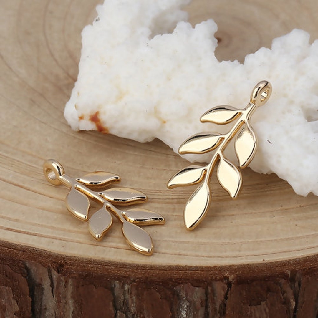 Leaf Charm Plant Charms Nature Charms Bulk Charms Set of 5 Charms Set ...
