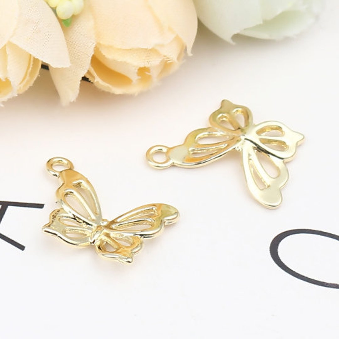 Gold Butterfly Charm Butterfly Charms Spring Charms Bulk Charms Set of ...