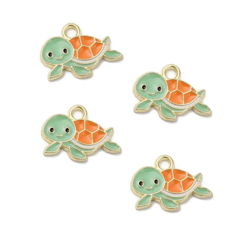 Small Enamel Animal Charm - Etsy