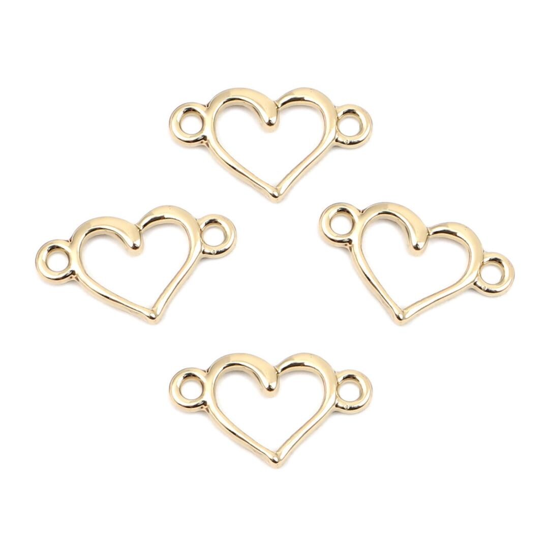Gold-plated Heart Connectors | Valentine's Day Connectors | Heart ...