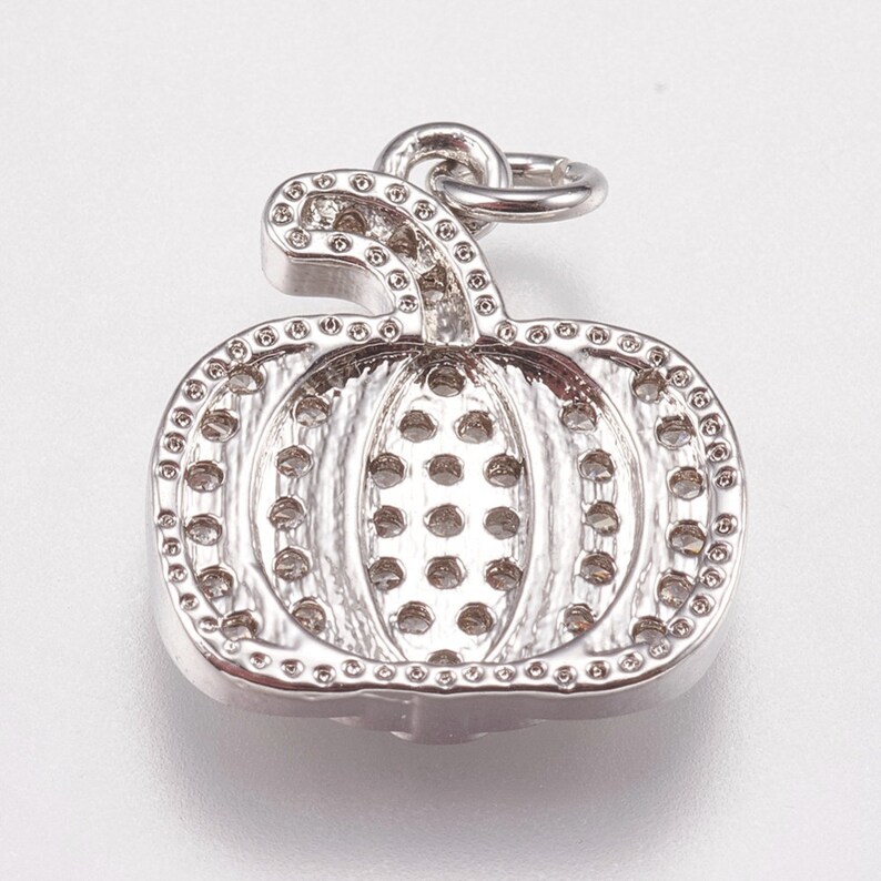 Cubic Zirconia Pumpkin Charm | Autumn Charms | Fall Charms - Etsy