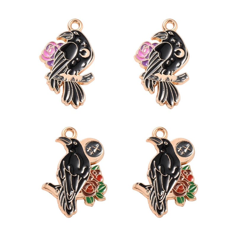 Crow Charm - Etsy