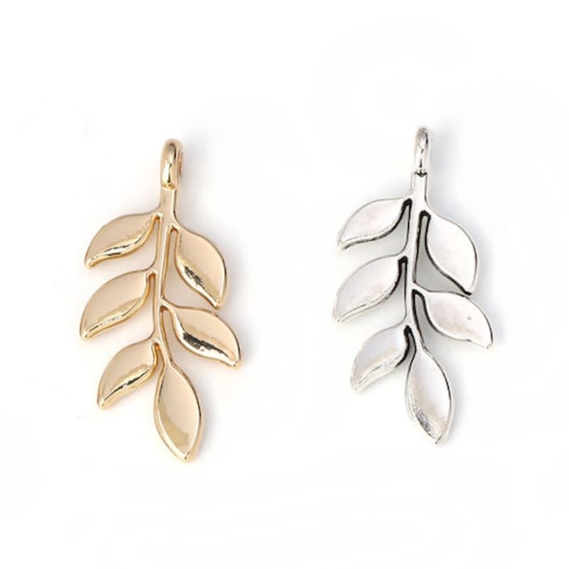 Leaf Charm - Etsy