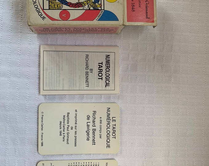 1930 Vintage Numerological Tarot Original Reissued 1986; 88 Cards ...