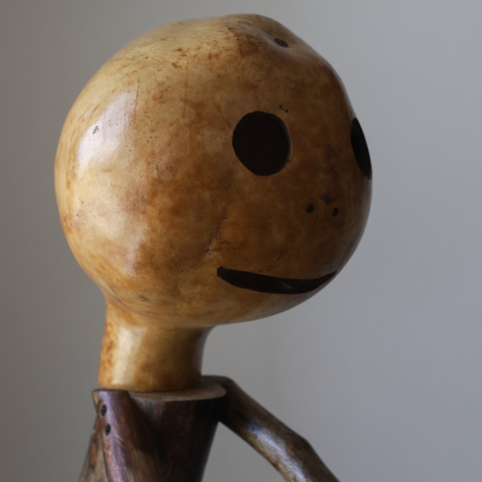 Old Man Figured Wooden Floor Lamp, Human Shaped Lighting, Decorative ...