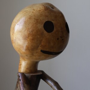 Old Man Figured Wooden Floor Lamp, Human Shaped Lighting, Decorative ...