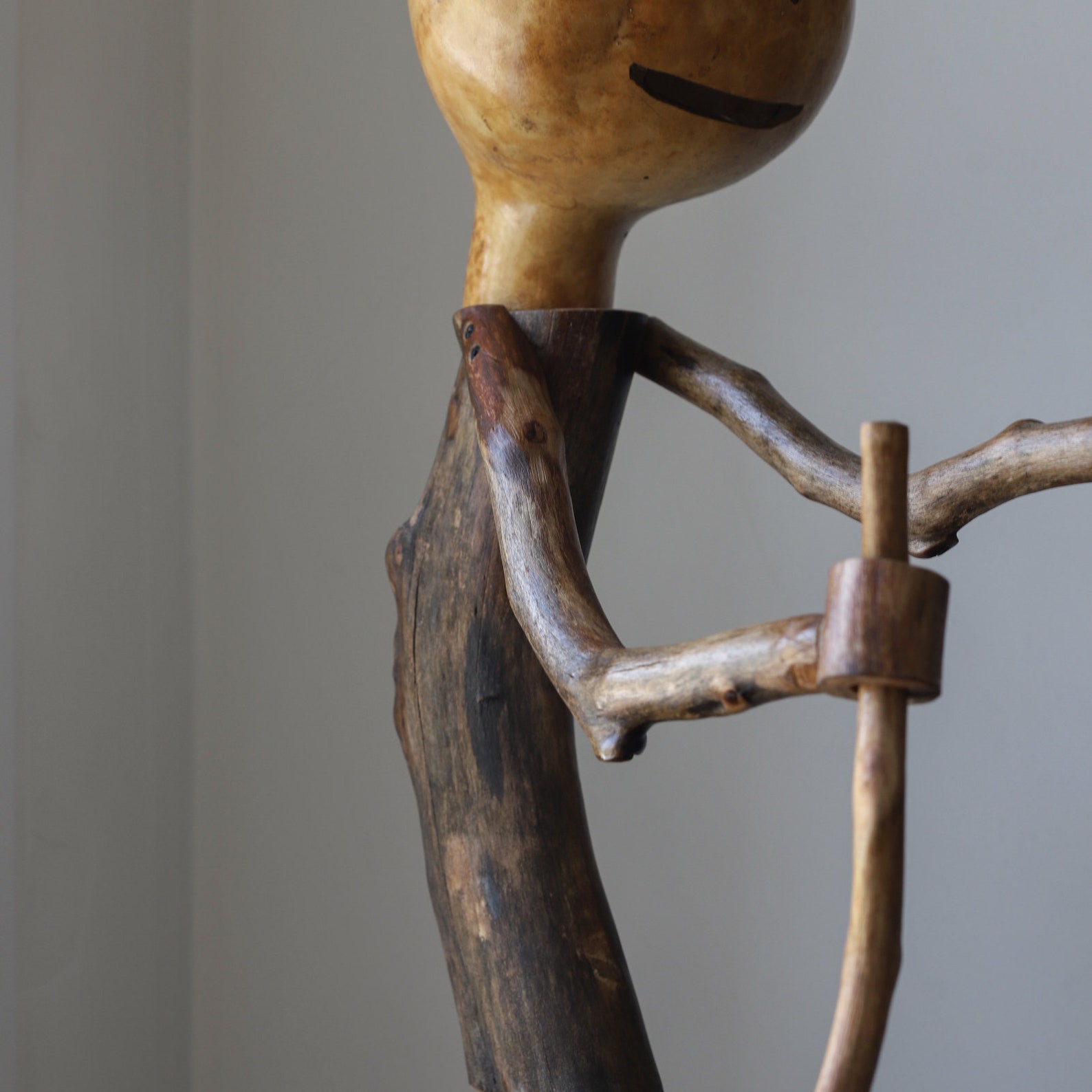 Old Man Figured Wooden Floor Lamp, Human Shaped Lighting, Decorative ...