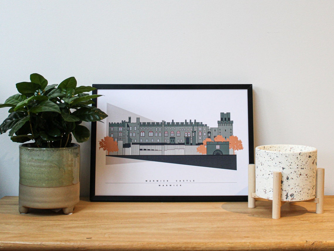 Warwick Castle Print // Warwick Landmarks // Warwick Castle | Etsy