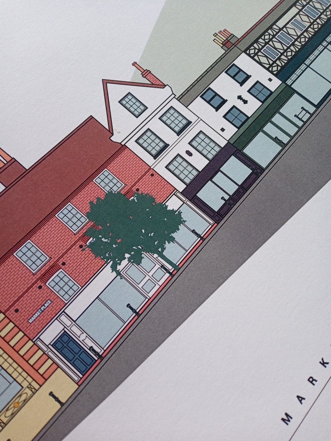 Hitchin Print // Hitchin Market Place // Hertfordshire Print - Etsy