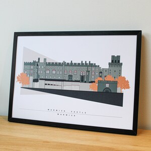 Warwick Castle Print // Warwick Landmarks // Warwick Castle | Etsy