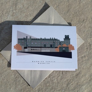 Warwick Castle Print // Warwick Landmarks // Warwick Castle Elevation ...