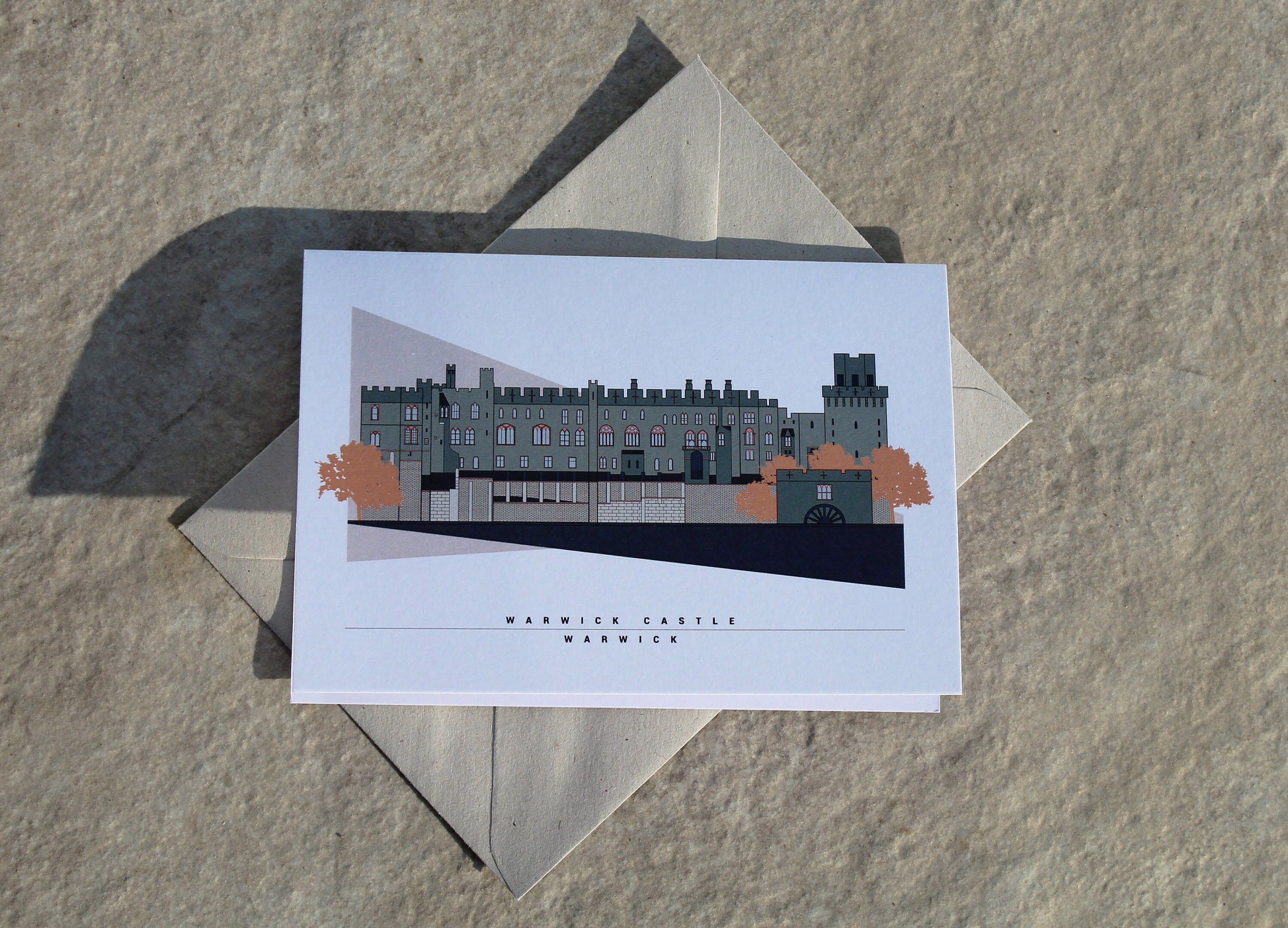 Warwick Castle Print // Warwick Landmarks // Warwick Castle Elevation ...