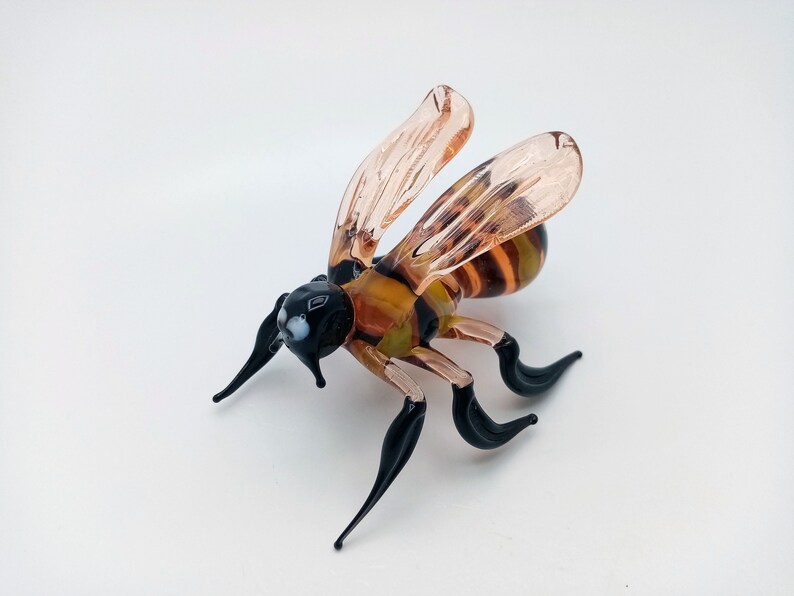 Glass Bee Figurine / Bee Collection / Glass Bee Statue / Glass | Etsy